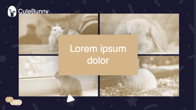 Cute Bunny Presentation Template – MasterBundles