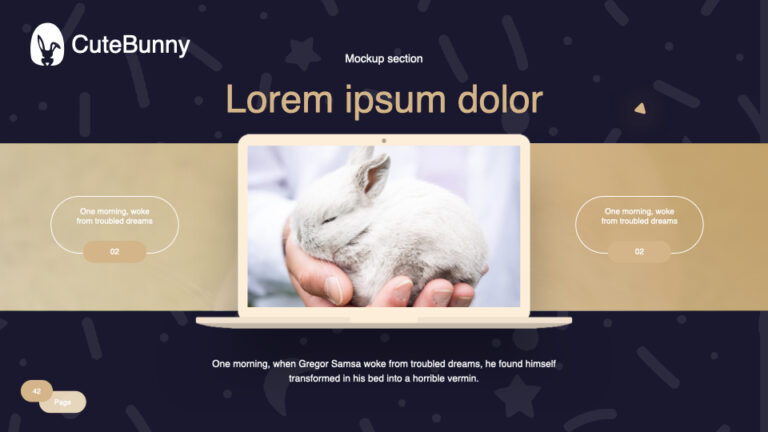 Cute Bunny Presentation Template – MasterBundles