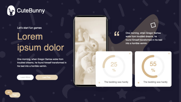 Cute Bunny Presentation Template – MasterBundles