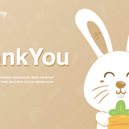 Cute Bunny Presentation Template | MasterBundles