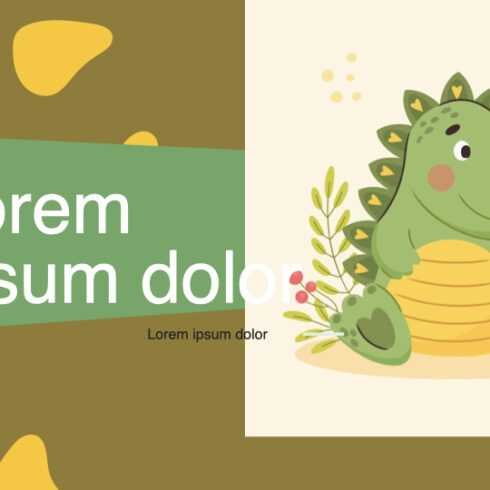Cute Dino Presentation Template | Master Bundles