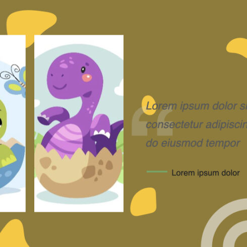 Cute Dino Presentation Template | Master Bundles