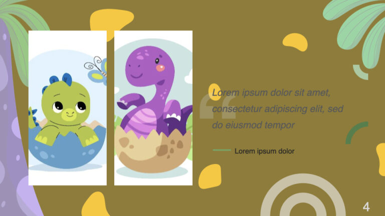 Cute Dino Google Slides Theme – MasterBundles