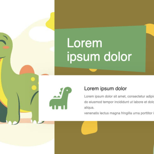 Cute Dino Keynote Template | Master Bundles