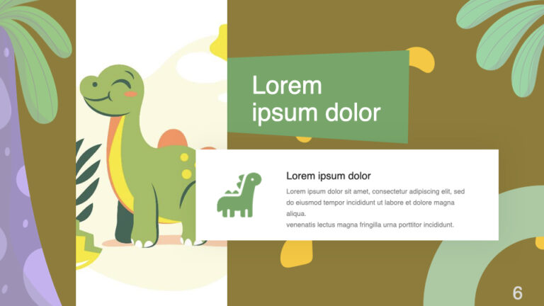 Cute Dino Google Slides Theme – MasterBundles