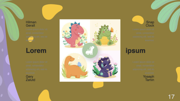 Cute Dino Google Slides Theme – MasterBundles