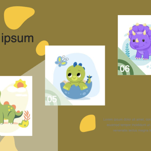 Cute Dino Presentation Template | Master Bundles