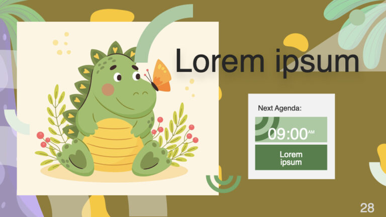 Cute Dino Google Slides Theme – MasterBundles