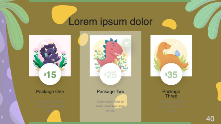 Cute Dino Powerpoint Template – MasterBundles