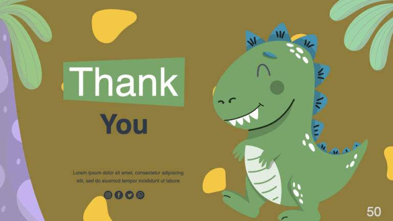 Cute Dino Presentation Template – MasterBundles