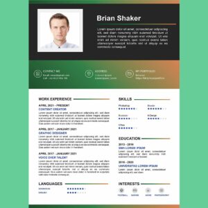 design web CV Resume Template | MasterBundles