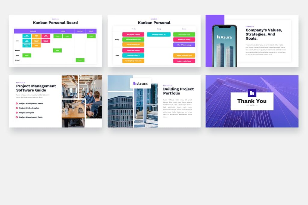 AZURA - Project Management Powerpoint Template – MasterBundles