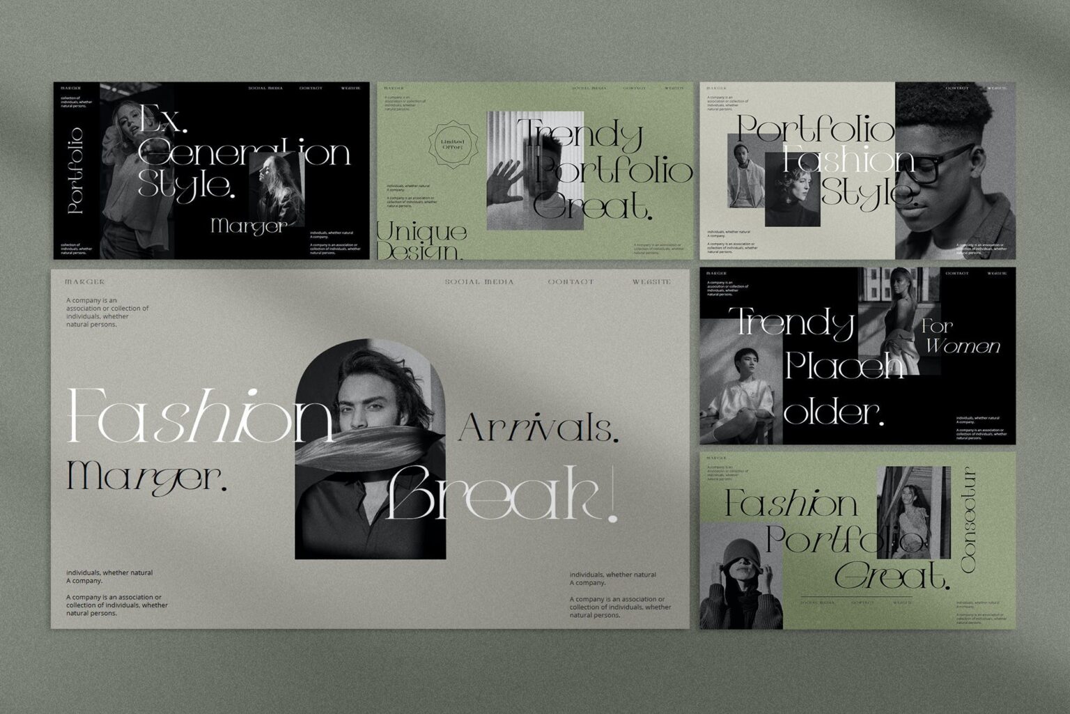 Marger - Abstract Powerpoint Presentation Template – MasterBundles