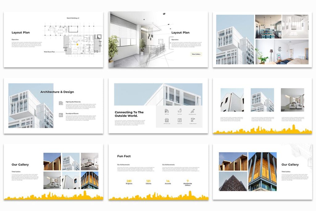 Calyx: Construction Powerpoint Template – MasterBundles