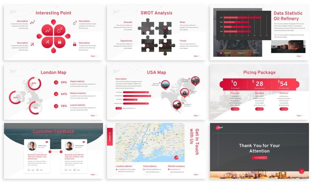 Rigoli - Oil Refinery Powerpoint Template – MasterBundles