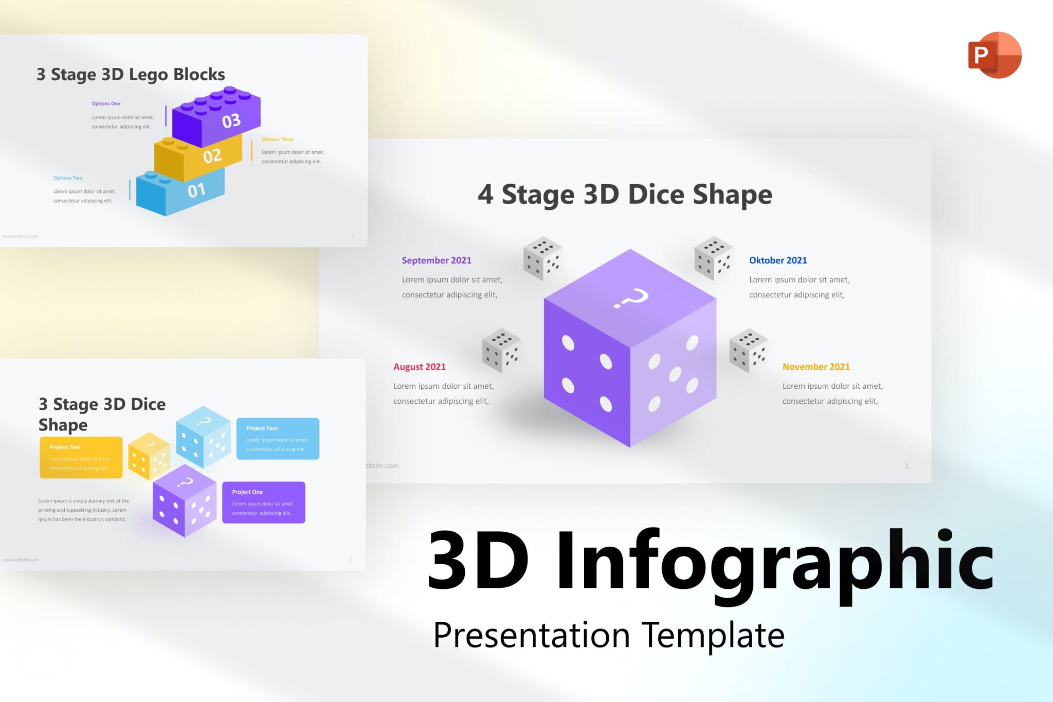 3D Infographic PowerPoint Template – MasterBundles