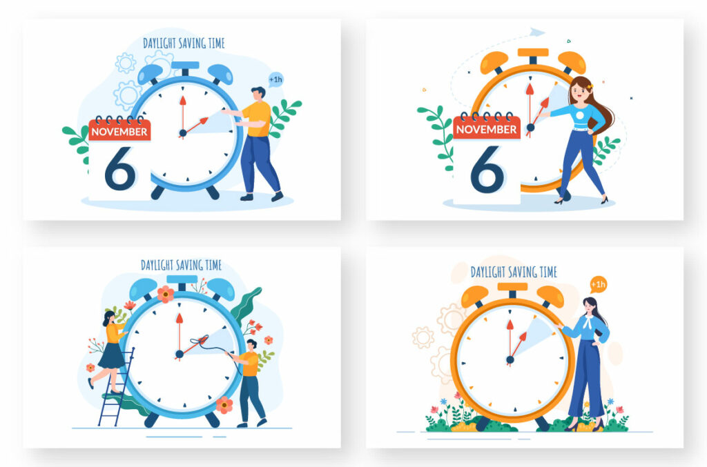 13 Daylight Savings Time Illustration - MasterBundles