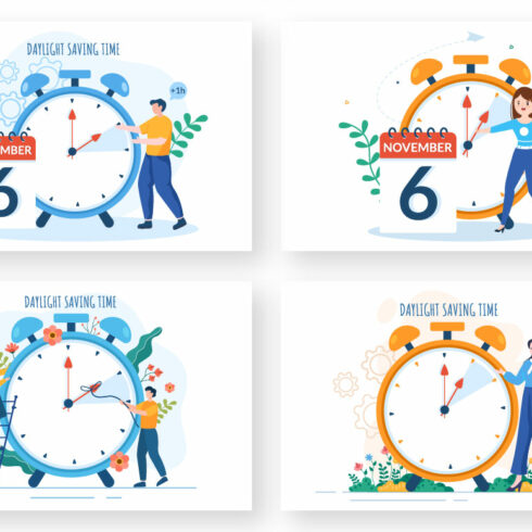13 Daylight Savings Time Illustration | MasterBundles
