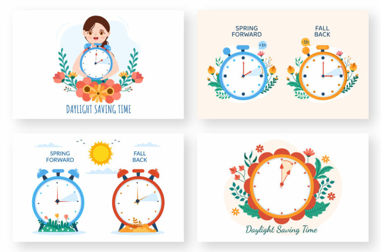 13 Daylight Savings Time Illustration - MasterBundles