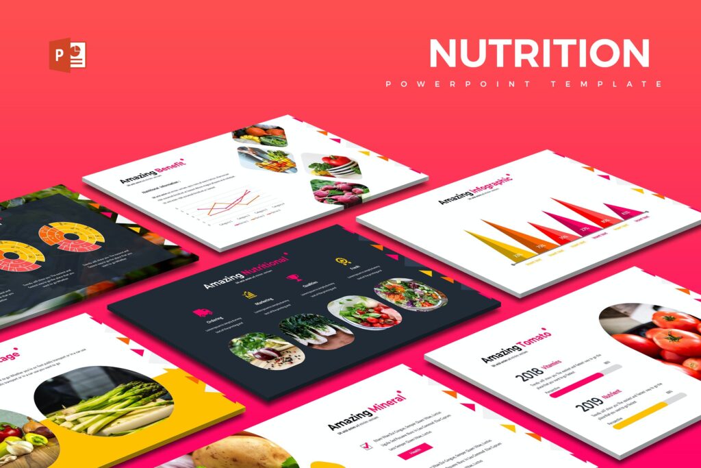 Nutrition Powerpoint Template 5 Colors – MasterBundles