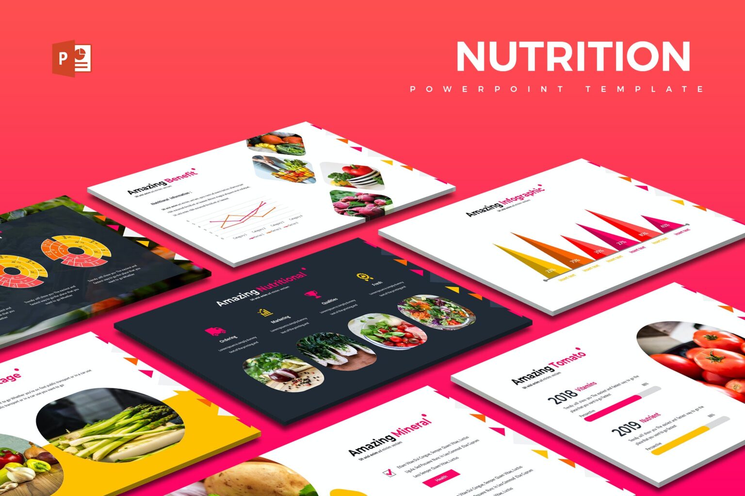 Nutrition Powerpoint Template 5 Colors – MasterBundles