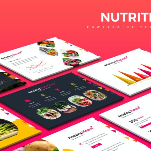 Nutrition Powerpoint Template 5 Colors | Master Bundles