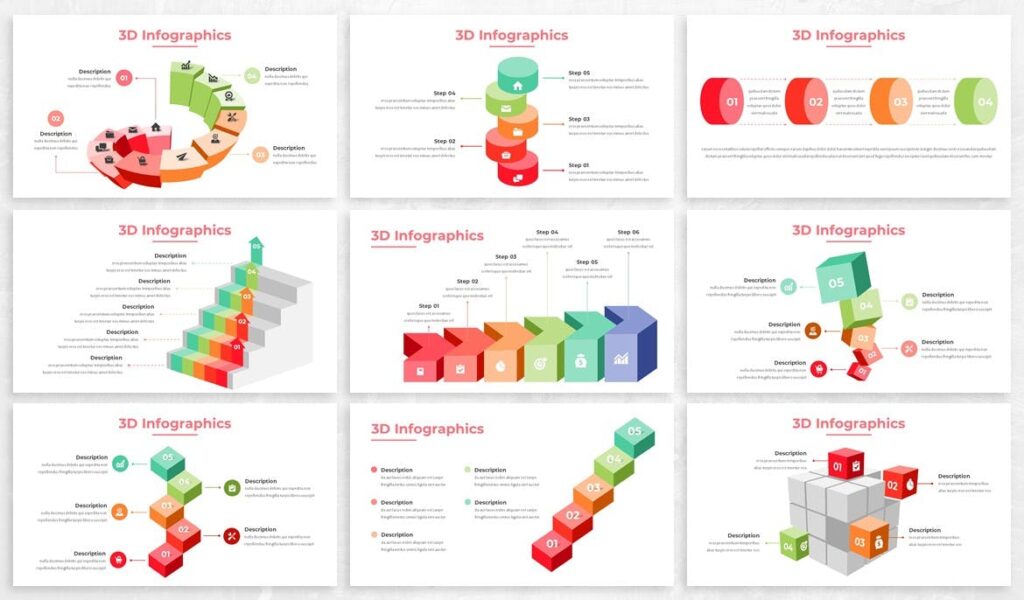 3D Infographics For Powerpoint Presentation – MasterBundles