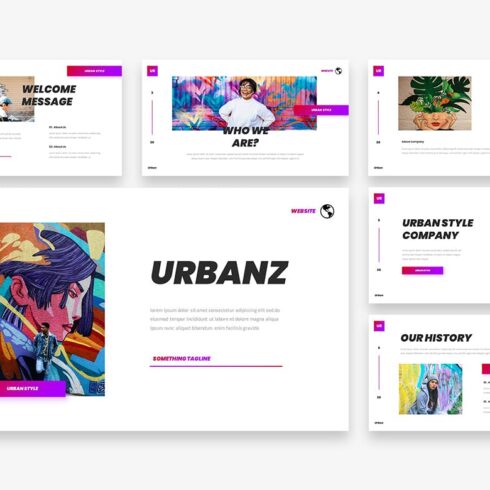 Urbanz - Urban Graffiti Art PowerPoint Template | Master Bundles