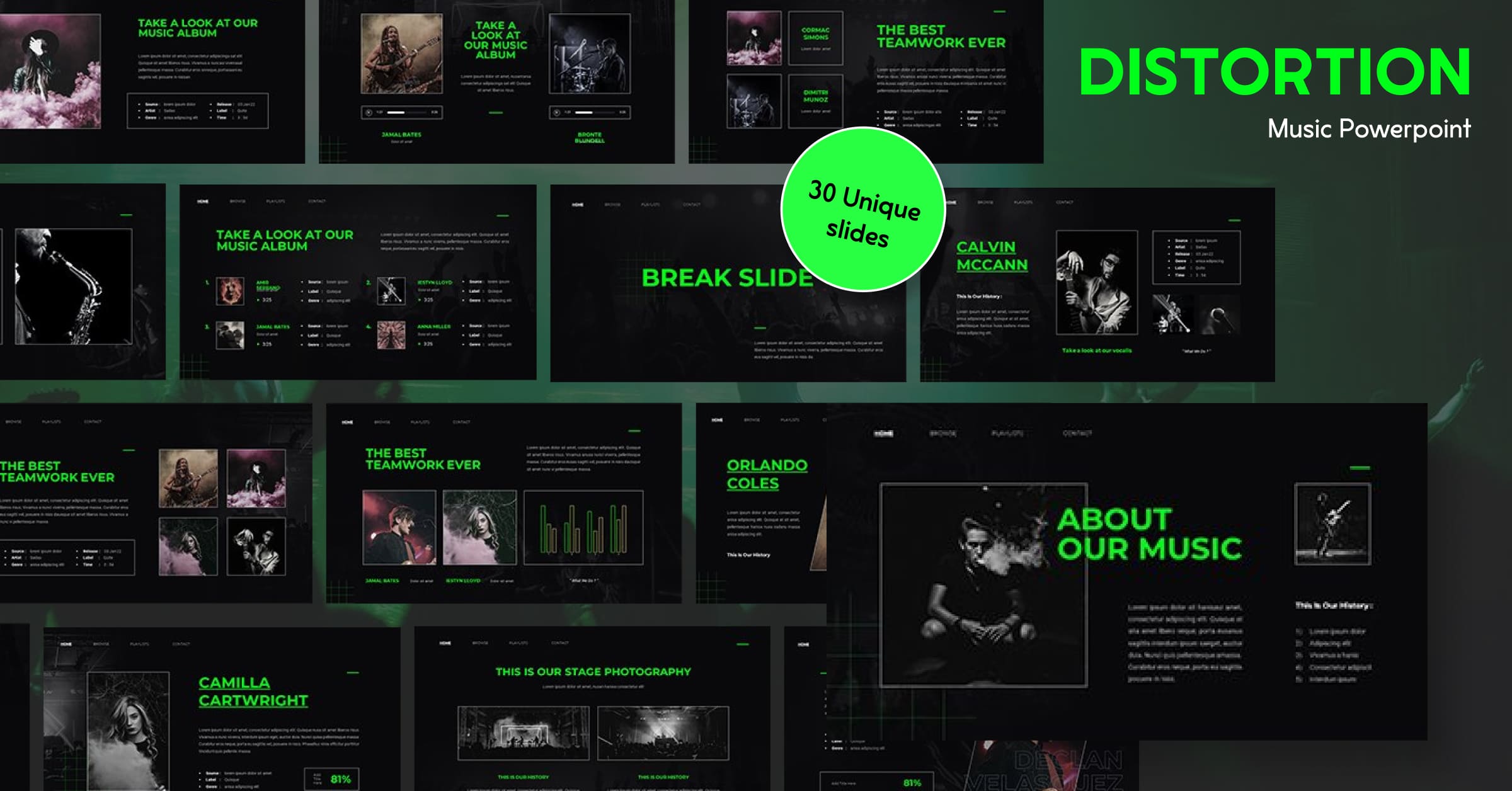 Distortion - Music Powerpoint – MasterBundles
