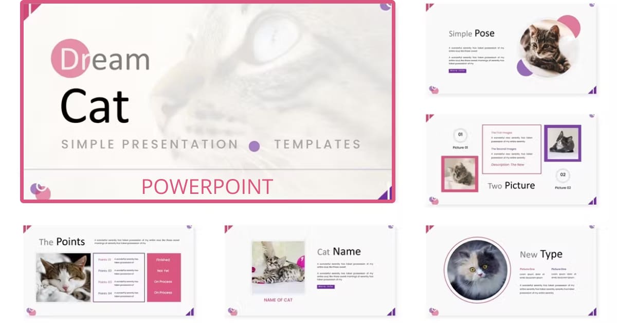 Dream Cat - Powerpoint Template – MasterBundles