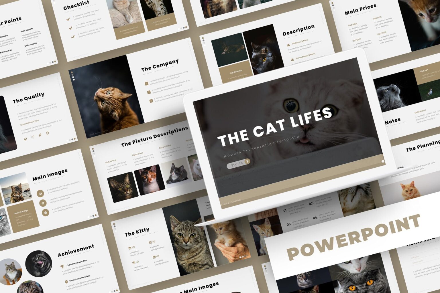 The Cat Lifes - Powerpoint Template – MasterBundles