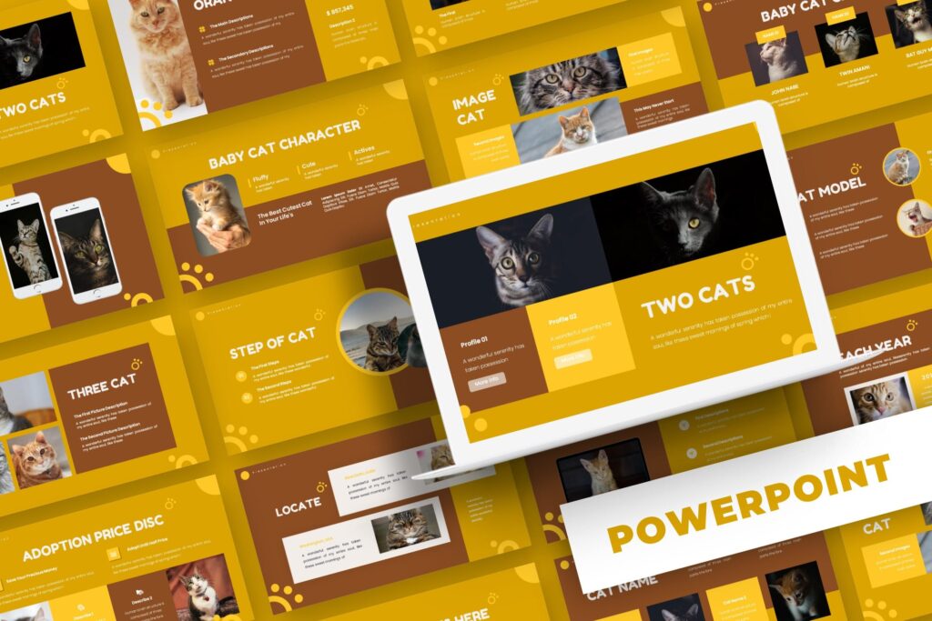 Adopt The Cat - Powerpoint Template – MasterBundles