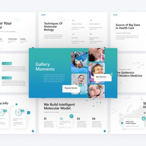 Medicinal 3D Illustration PowerPoint Template | Master Bundles