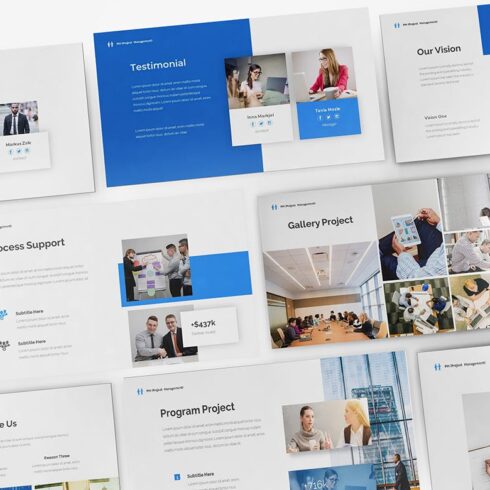 Project Management Timeline Template PowerPoint | Master Bundles