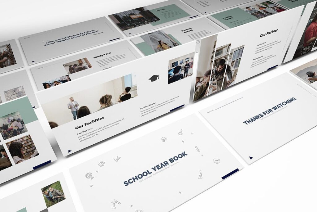 School Year Book Powerpoint Template – MasterBundles