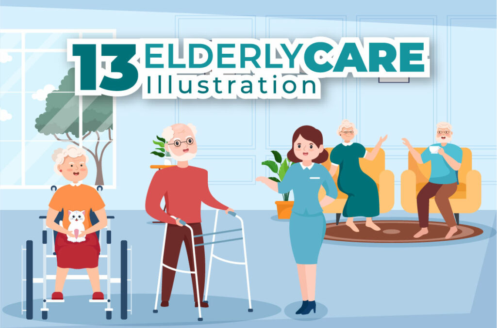 13 Elderly Care Services Illustration - MasterBundles