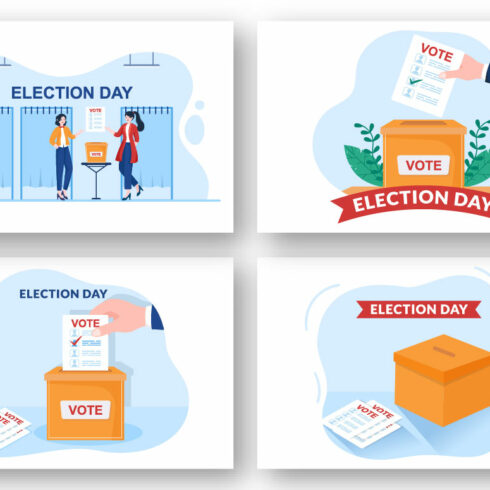 14 Election Day Political Illustration | MasterBundles