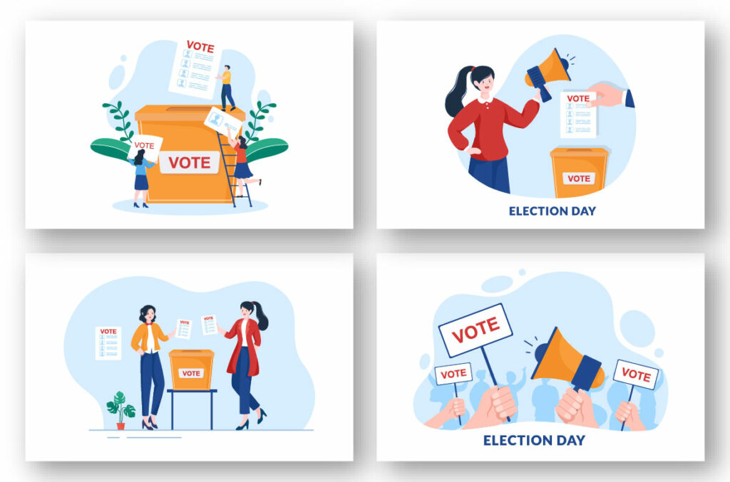14 Election Day Political Illustration - MasterBundles