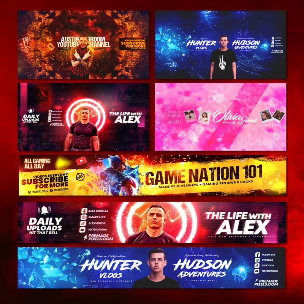 Epic Youtube Channel Art Banners – MasterBundles
