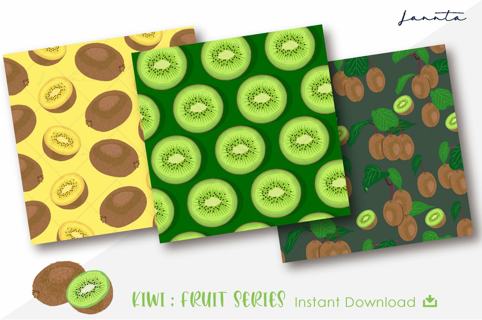 Kiwi Seamless Pattern Fruits Background – MasterBundles