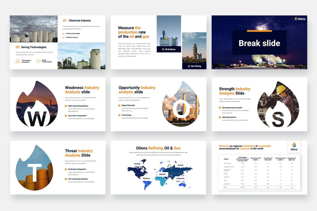 Oilens - Oil & Gas Industry Powerpoint Template – MasterBundles