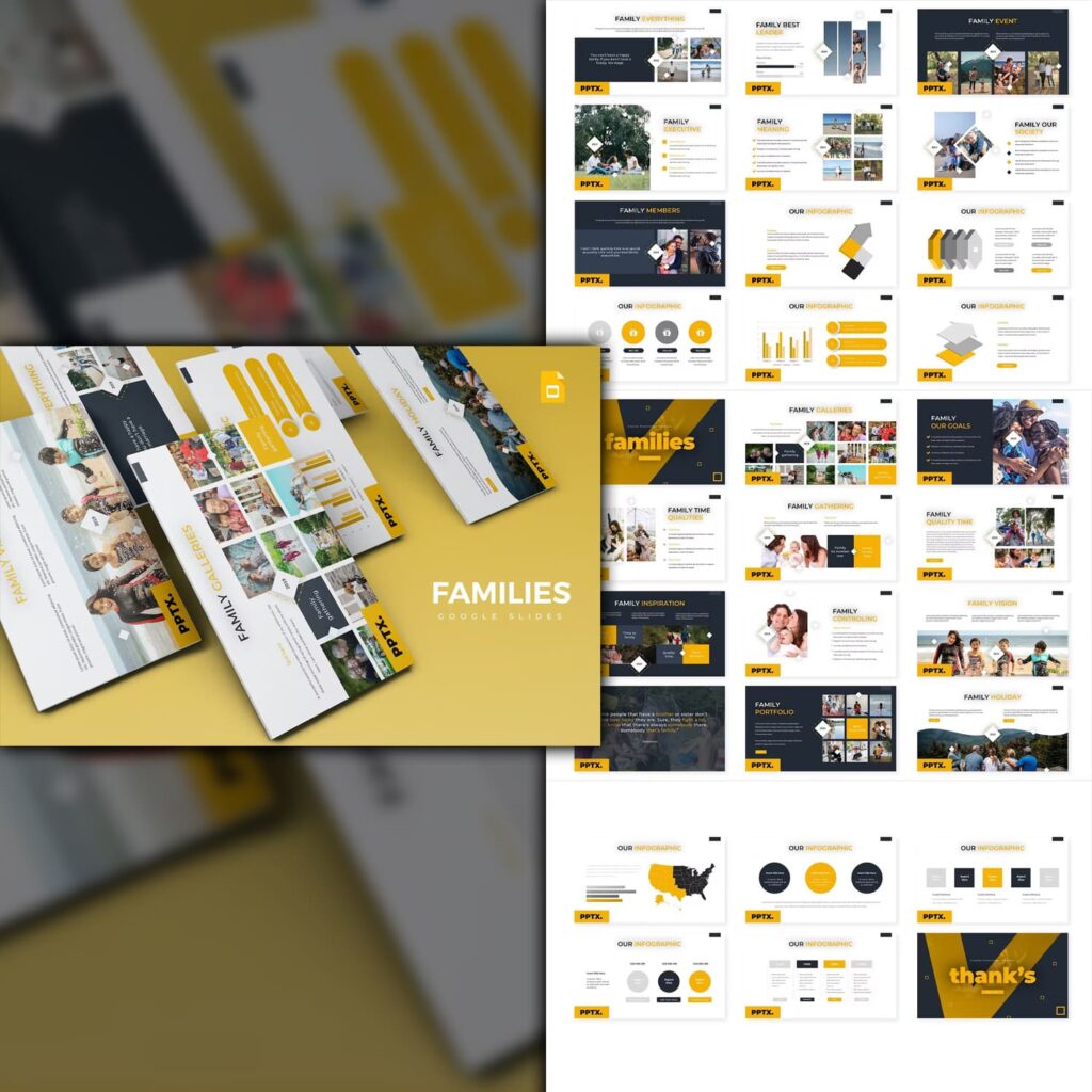 Families - Powerpoint Template 150+ Slides – MasterBundles