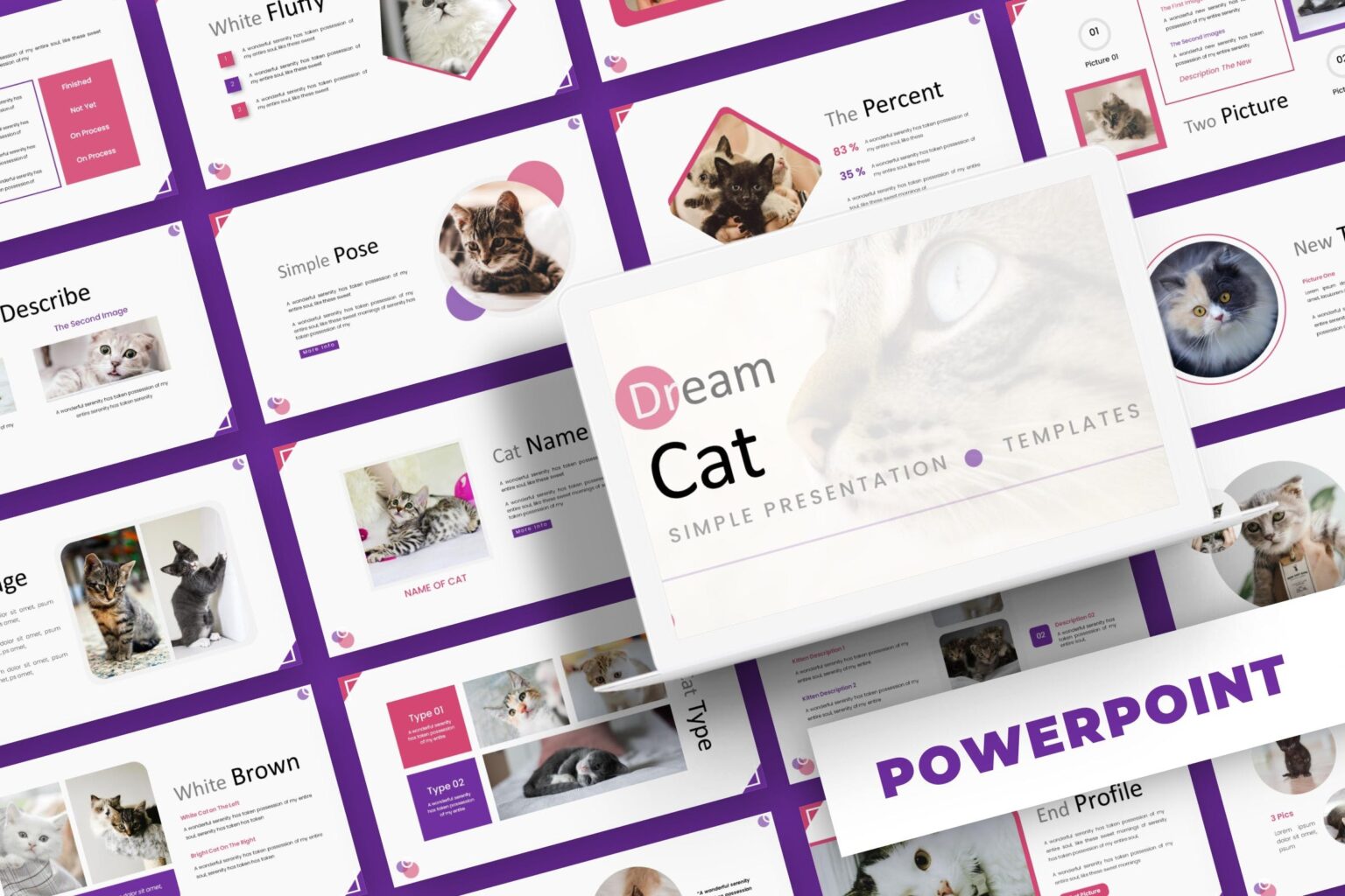Dream Cat - Powerpoint Template – MasterBundles