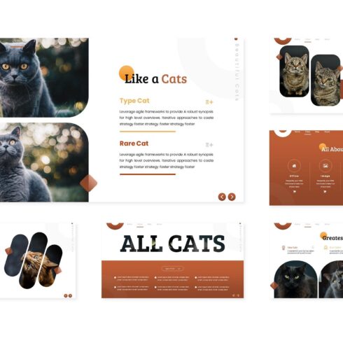 Cute Cat Powerpoint Template | Master Bundles