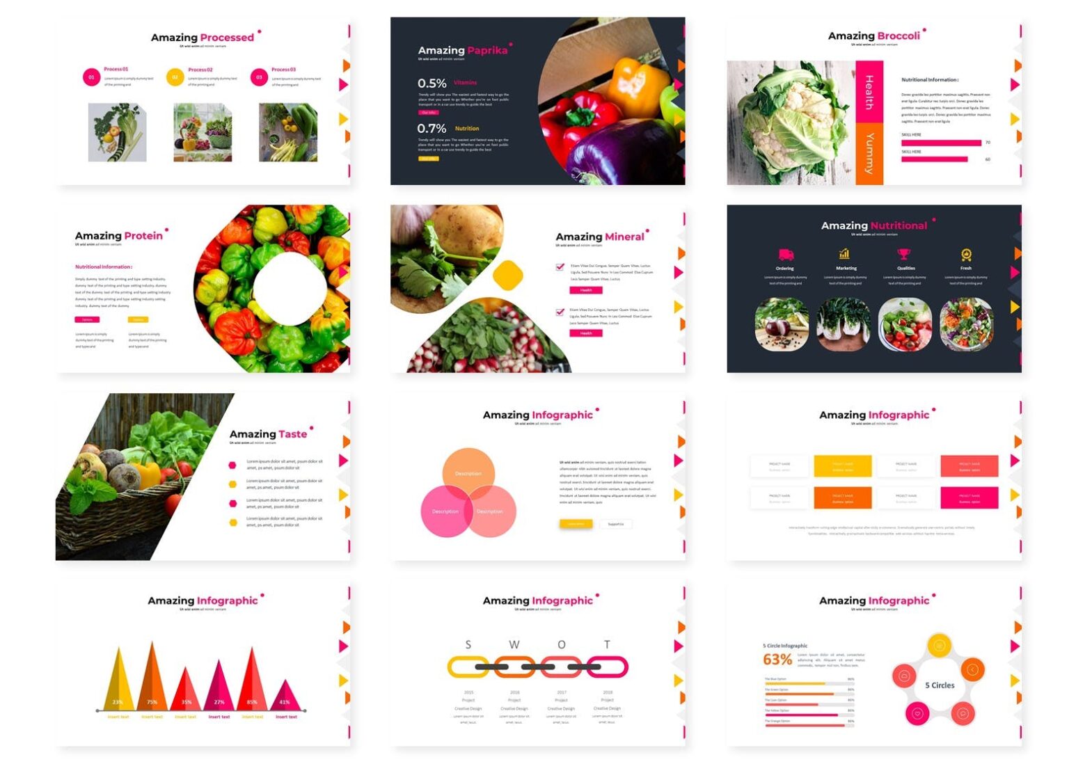 Nutrition Powerpoint Template 5 Colors – MasterBundles