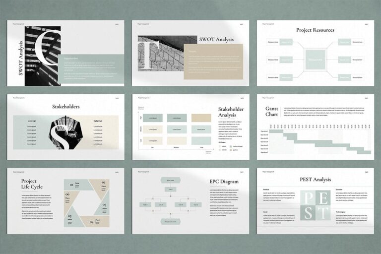 Project Management PowerPoint Presentation Template – MasterBundles