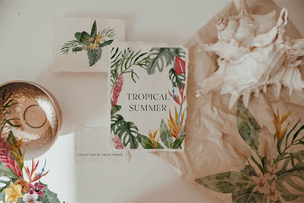 Tropical Summer - Exotic Flora Set – MasterBundles
