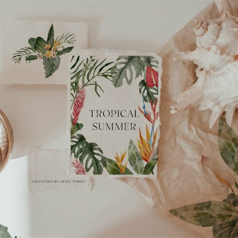 Tropical Summer - Exotic Flora Set | Master Bundles