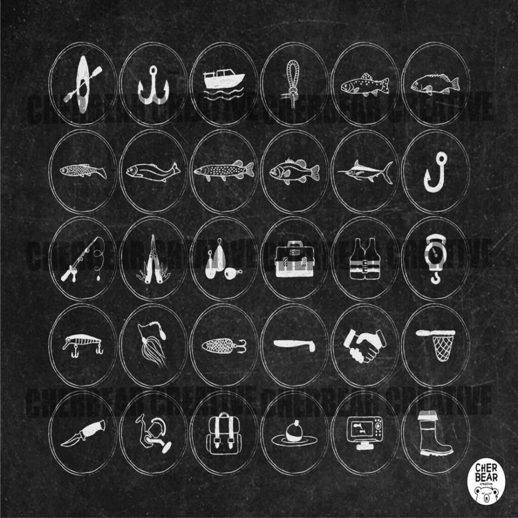 Instagram Fishing ChalkBoard (35 Story Highlight Covers Icons ...