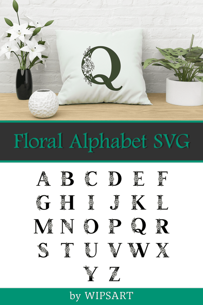 Floral Alphabet SVG, Flower Font Cut File – MasterBundles